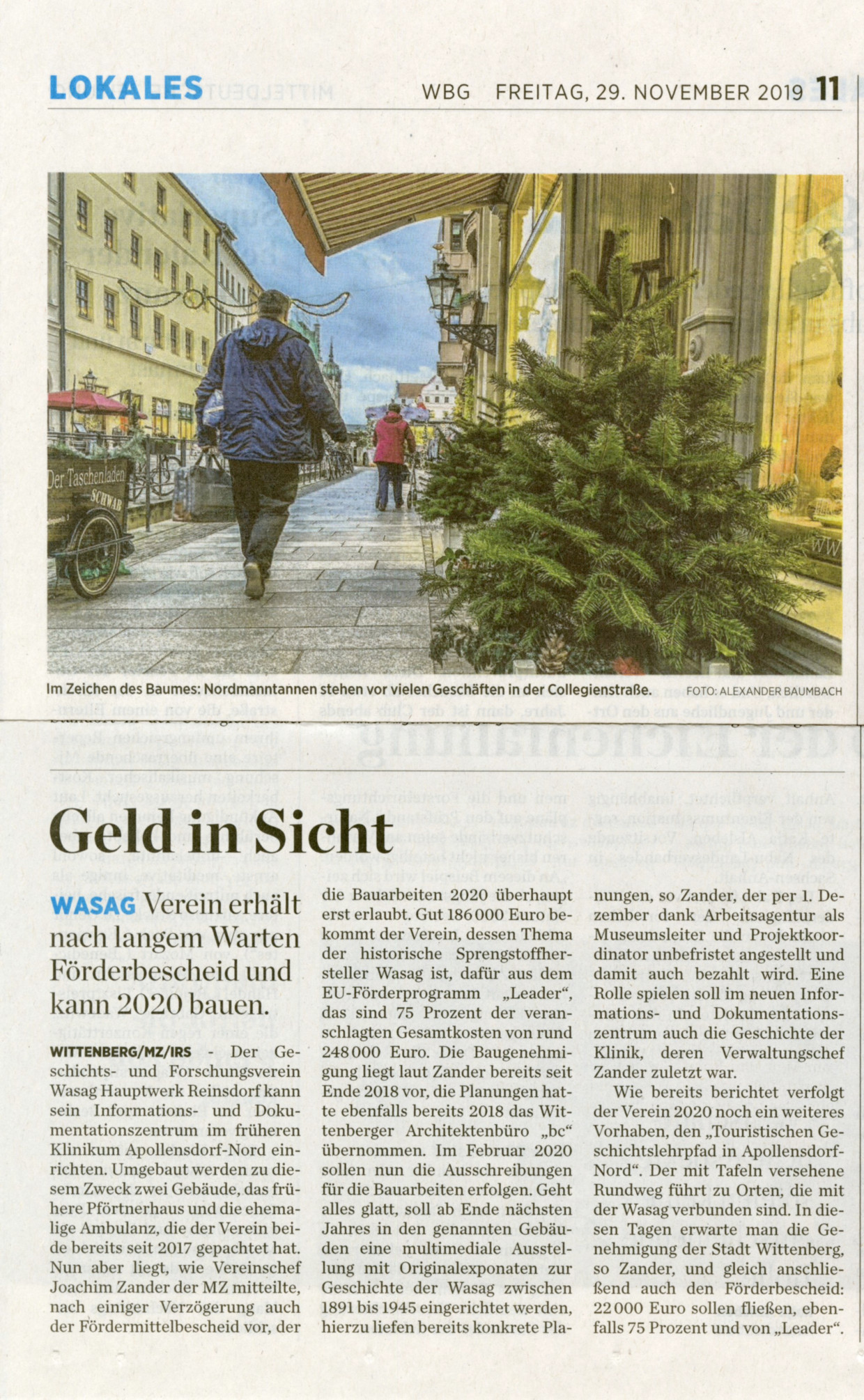 Presseartikel - WASAG Hauptwerk Reinsdorf